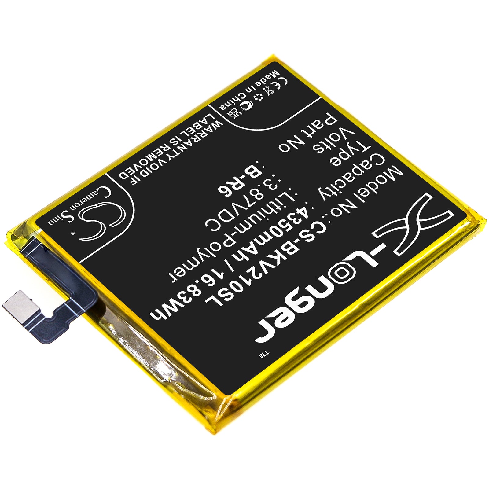 Battery for VIVO X70 Pro 5G B-R6 3.87V Li-Polymer 4350mAh / 16.83Wh ...