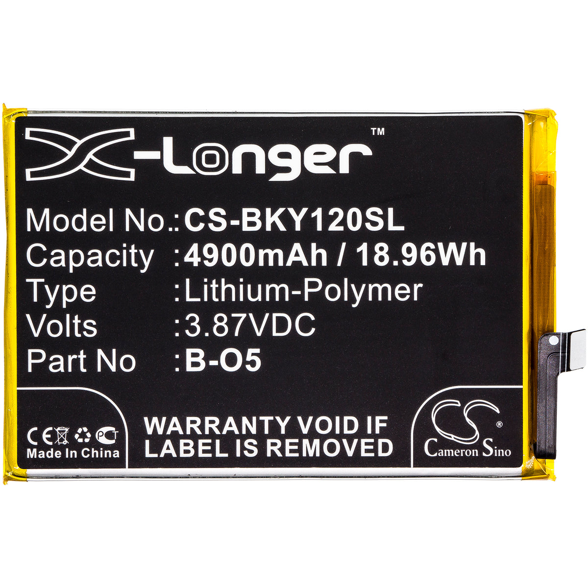 Battery for VIVO Y12 B-O5 3.87V Li-Polymer 4900mAh / 18.96Wh – Fusion ...