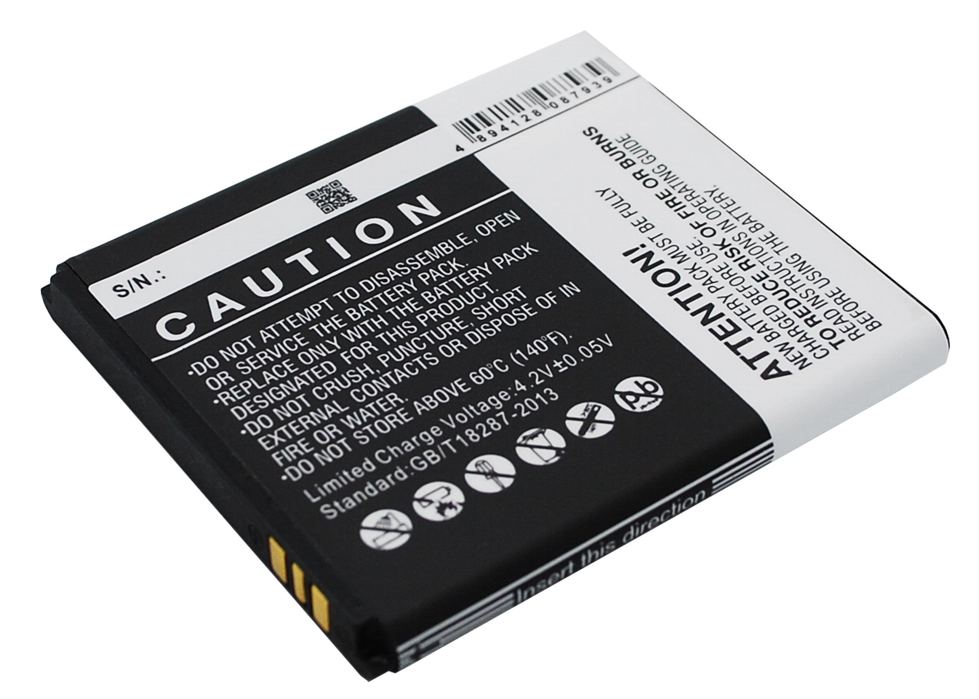 Battery for K-Touch W806 plus TBW7809 3.7V Li-ion 1800mAh / 6.66Wh ...