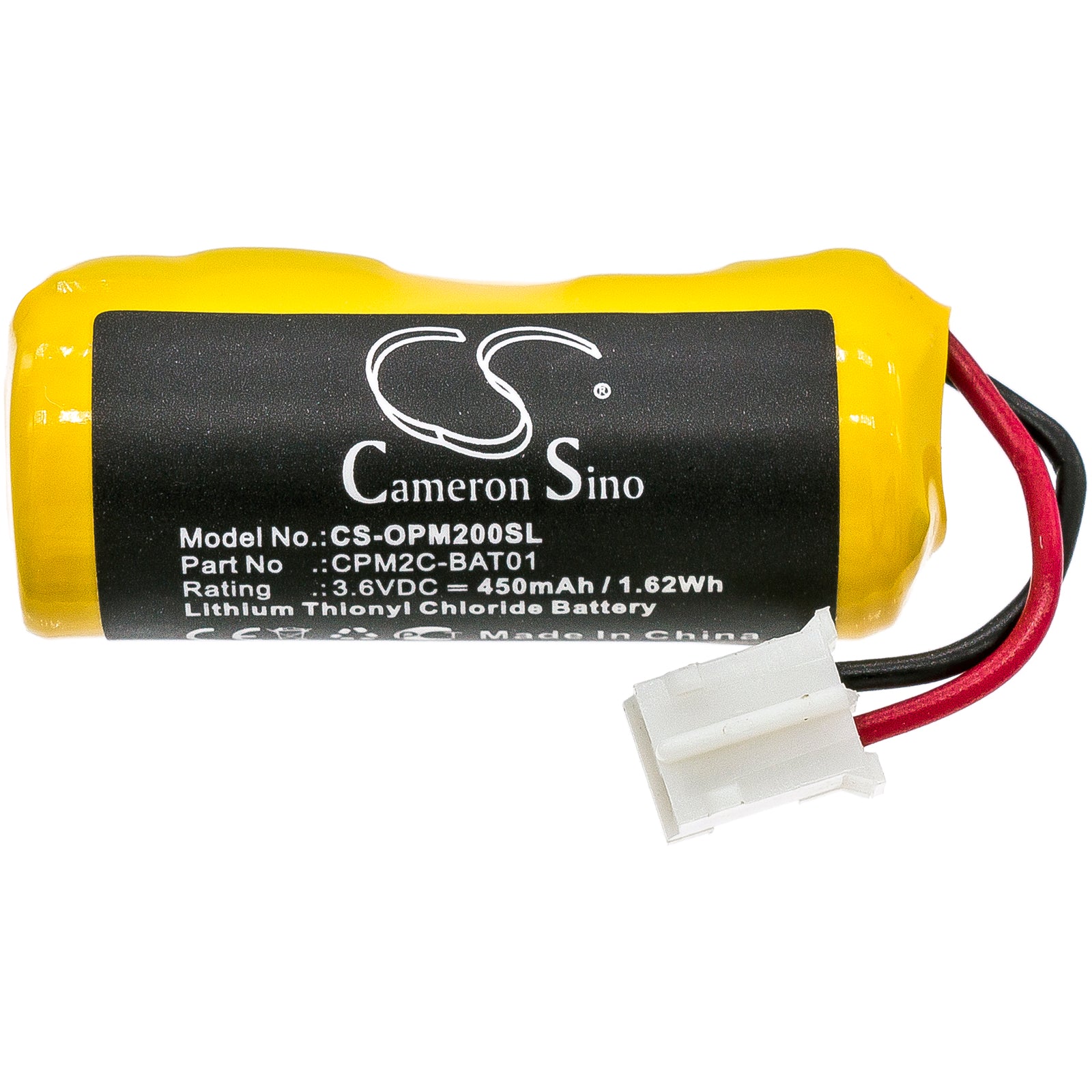 Battery for Omron CPM2C CPM2C-BAT01 3.6V Li-SOCl2 450mAh / 1.62Wh ...
