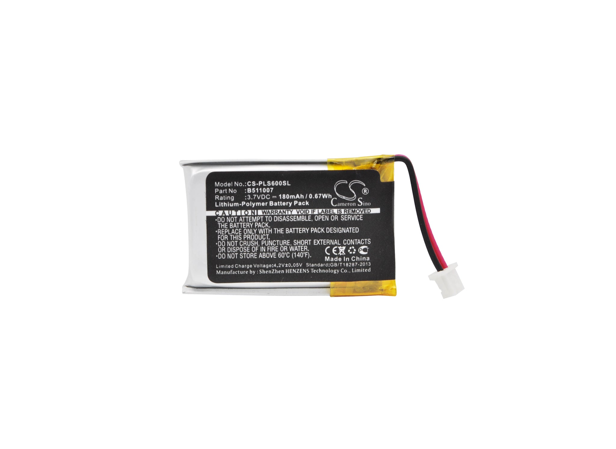 Battery for Plantronics CS60 452128, 6535801, B511007 3.7V Li-Polymer ...